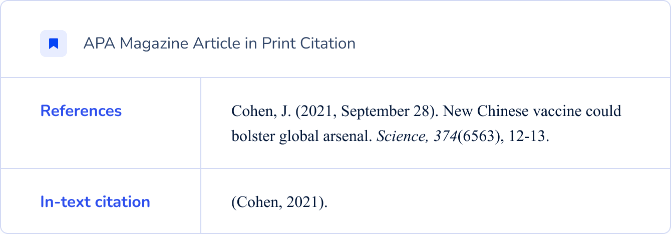 How to Cite a Magazine Article in APA: Citation Guide