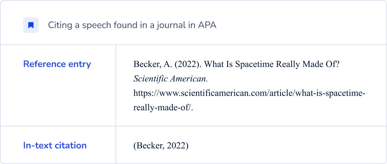 How To Cite A Speech APA All Tricks You Need To Know