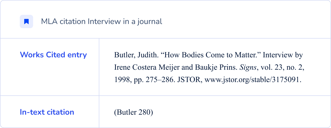 How to Cite an Interview in MLA Style