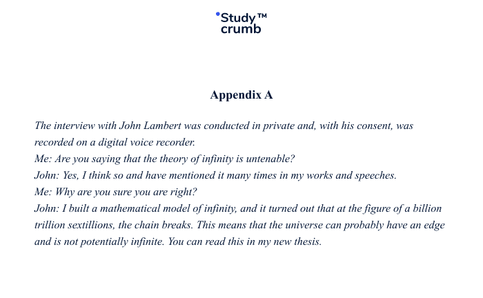 How To Write An Appendix For A Research Paper Examples