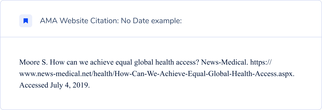AMA Citation Website: Quick Guide